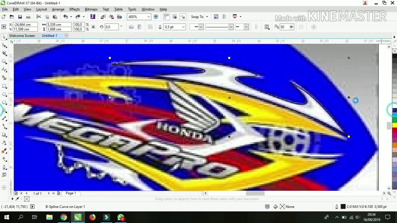Belajar desain sticker Honda Mega pro Primus grafis herex – Blog Okuta