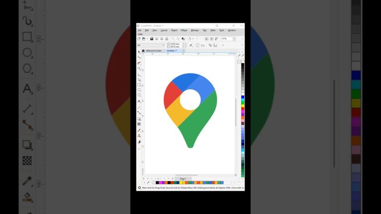Google Maps logo design in Coreldraw #coreldraw #google #tutorial ...