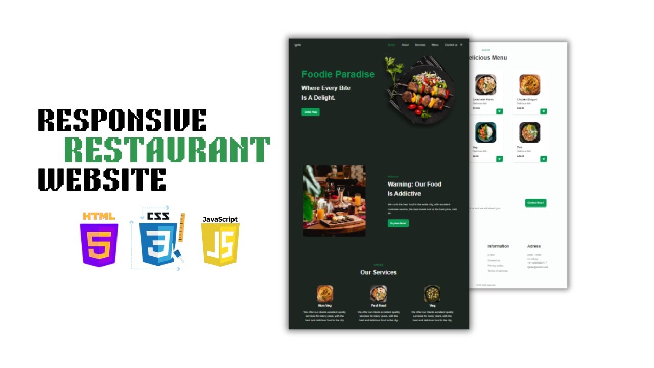 How to Make a Responsive Restaurant Website Design Using Html CSS and JavaScript – Blog Okuta