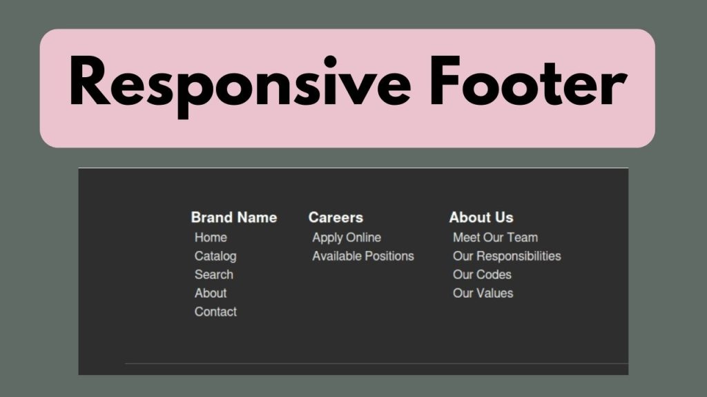 Responsive Footer Design using Html & Css – Blog Okuta