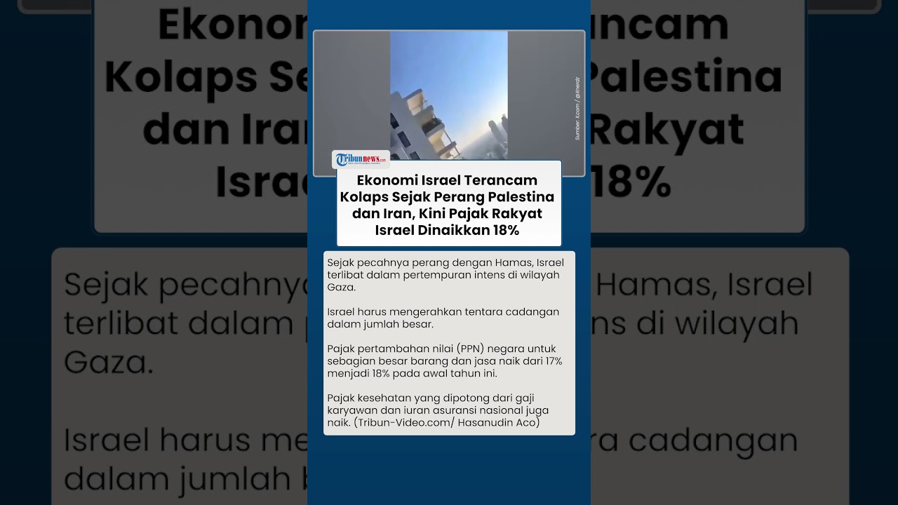 Ekonomi Israel Terancam Kolaps Sejak Perang Palestina dan Iran, Kini Pajak Rakyat Israel ...